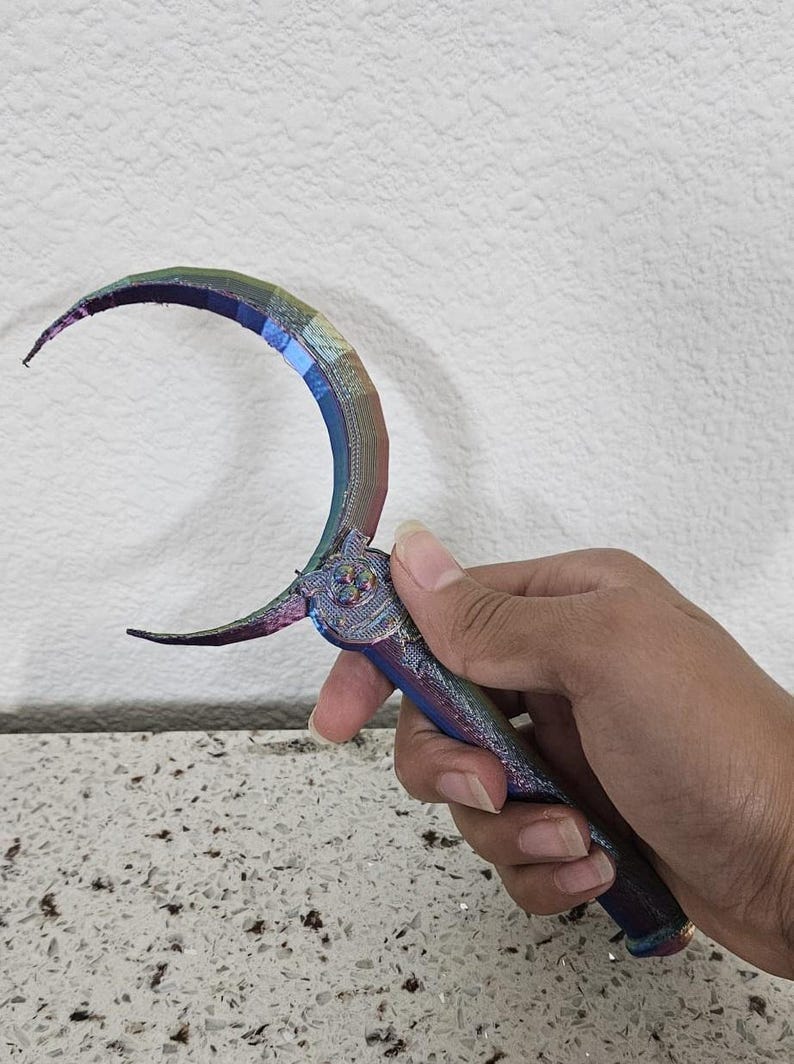 Mystical Moon Staff - Enchanted Lunar Wand for Cosplay, Fantasy Decor ...