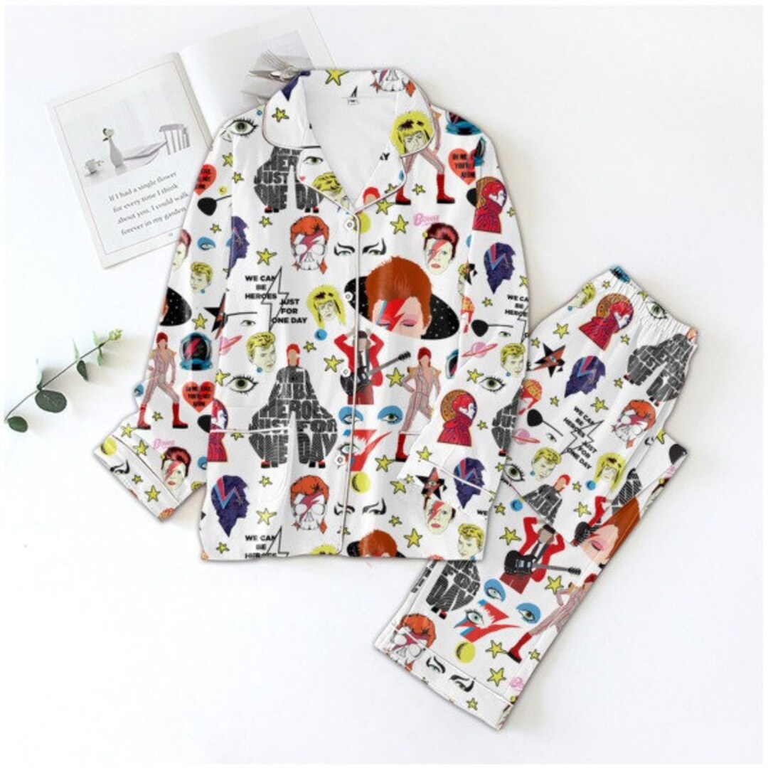 David Bowie Pajamas Set David Bowie Pyjamas David Bowie Long - Etsy