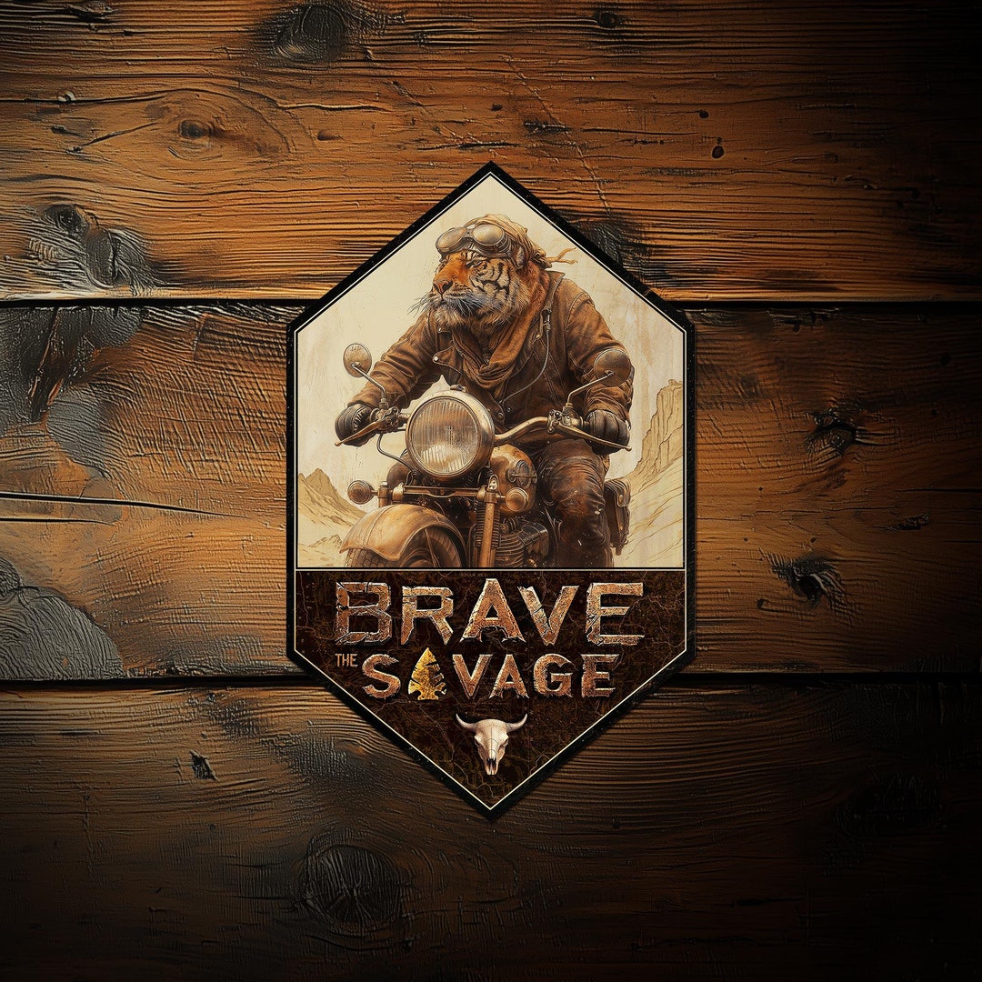 Vintage Tiger Motorcycle Sticker | Tiger Sticker | Manly Sticker ...