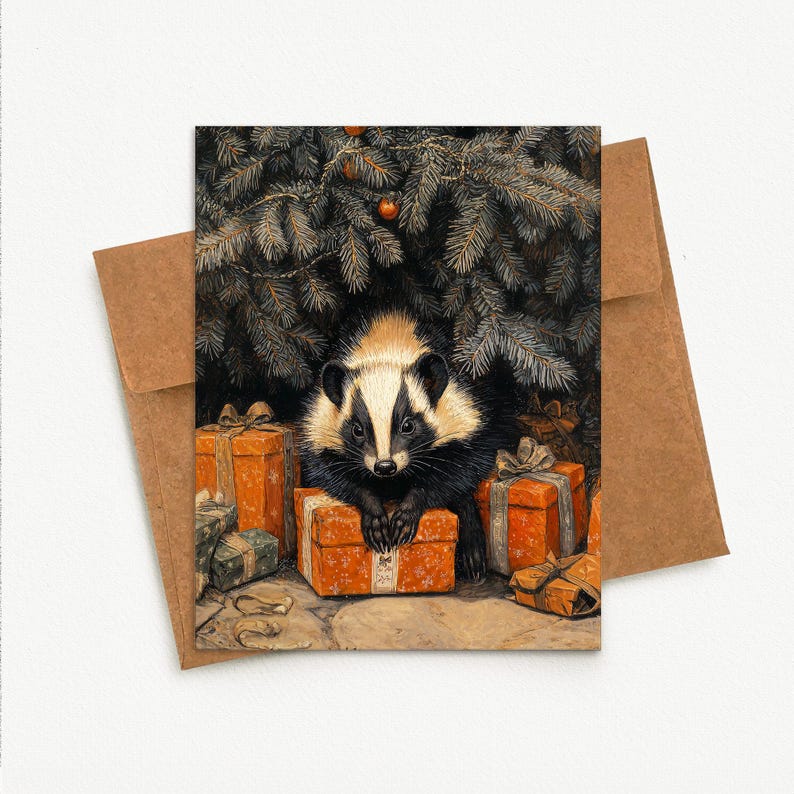 Funny Skunk Christmas Card or Post Card: Vintage Arizona Holiday - Etsy