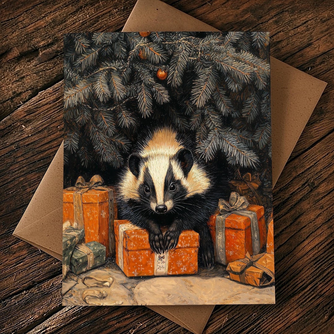 Funny Skunk Christmas Card: Vintage Arizona Holiday Card - Etsy
