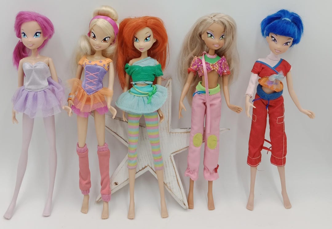 Dolls, 5 Dolls, Winx, Club, Lot, Musa, Bloom, Flora, Stella, Tecna ...