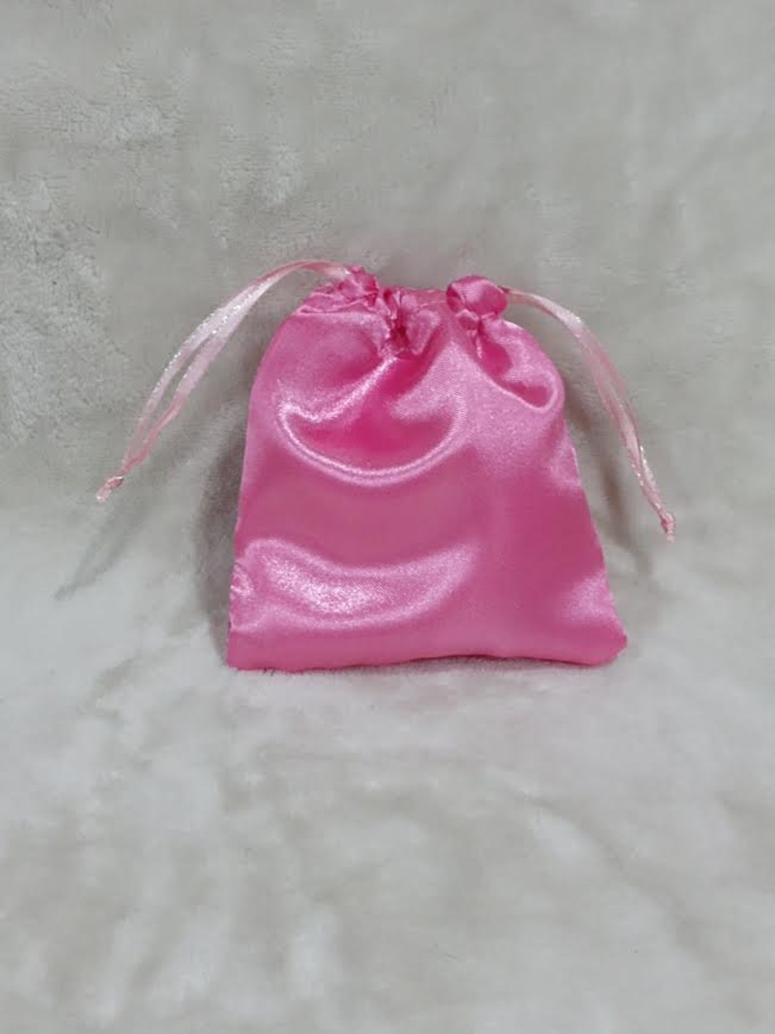 Pink Satin Fairy Tale Drawstring Bags to Store Treasures Stocking ...