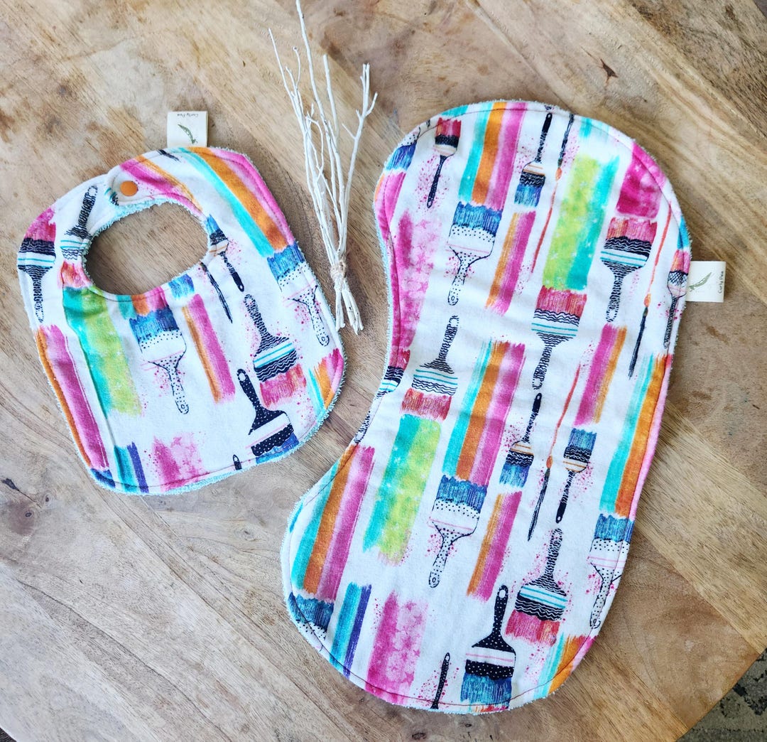 Burp Cloth, Drool Rag, Bib, Drool Catcher, Baby Bib, Paint Brush Bib ...
