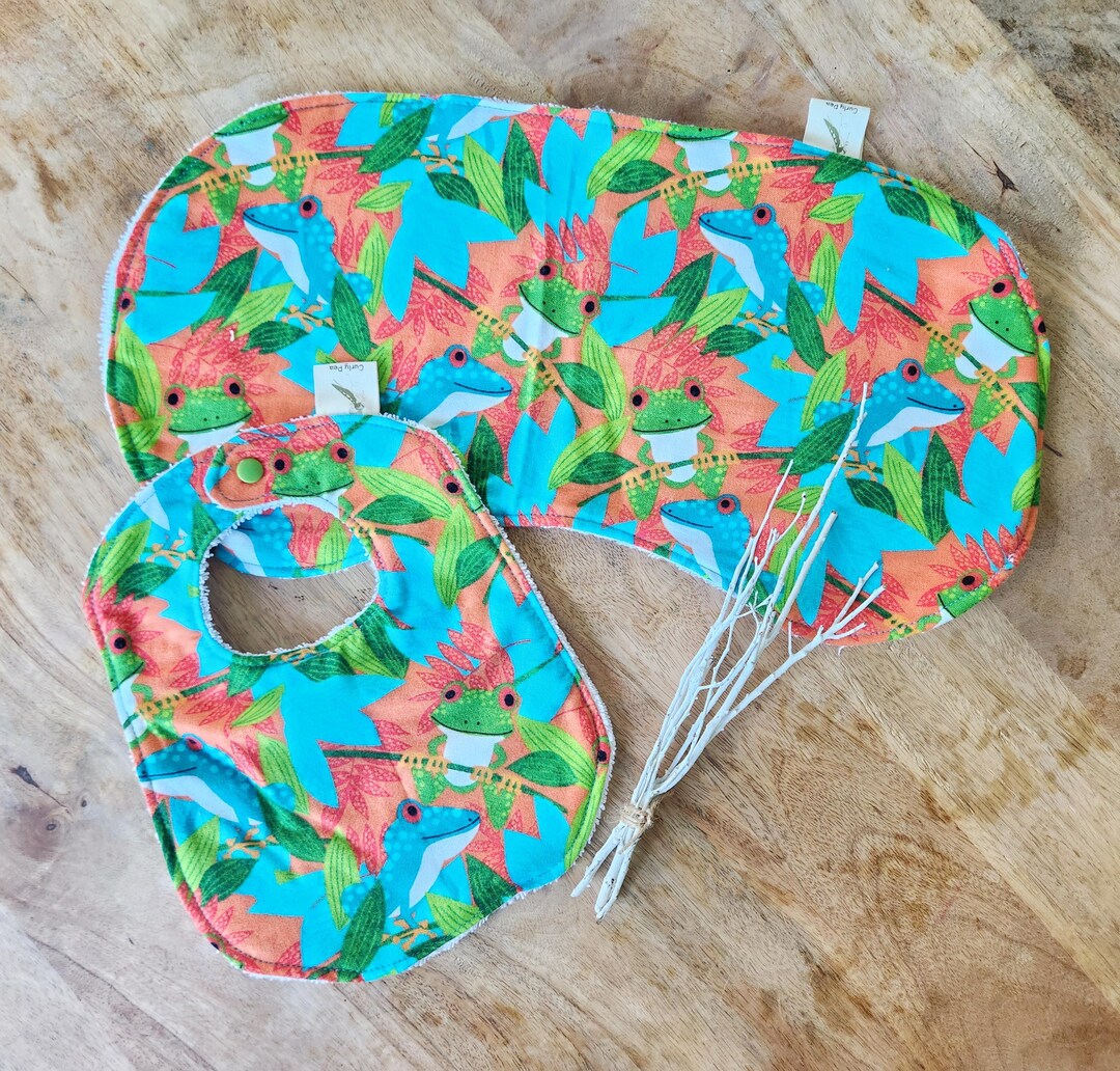 Burp Cloth, Drool Rag, Bib, Drool Catcher, Baby Bib, Frog Bib, Frog ...