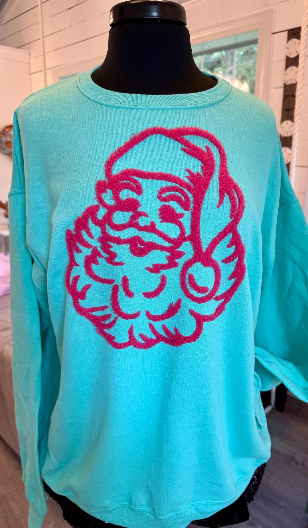 Fluffy Pink Santa Patch: Iron-on DIY Applique - Etsy