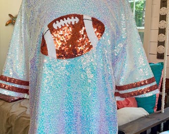 Game Day Football Sequin Dress - Etsy