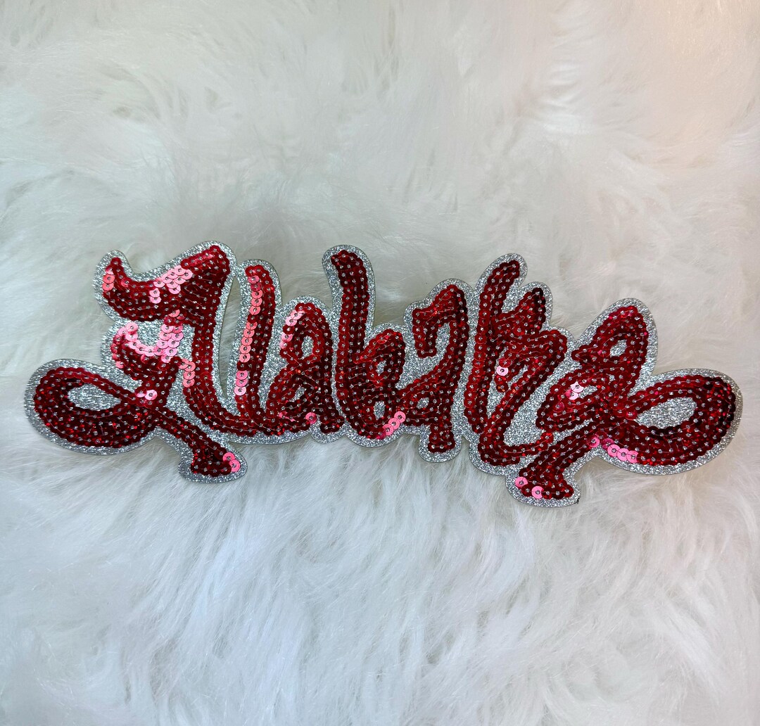 Sequin Patch, Alabama Patch, Crimson Color Sequin Patch, Alabama Sequin ...