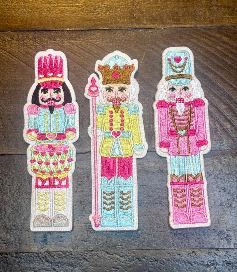 Nutcracker Patch, Custom 4 Embroidery Iron on Patch, Trucker Hat Patch, Christmas Patch, Hat Bar ...