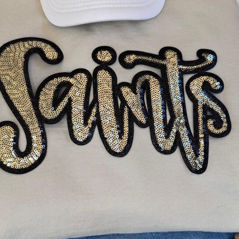 Saint Sequin Iron on Patch - Etsy