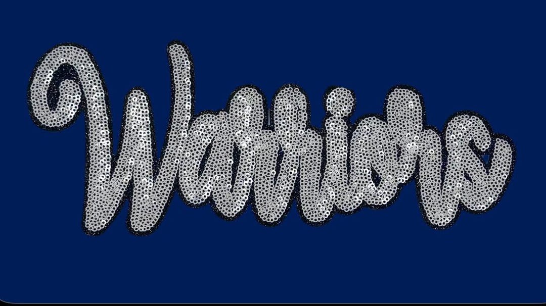 Sequin Warriors Patch: Iron On, Game Day Mascot (11 Inches) - Etsy