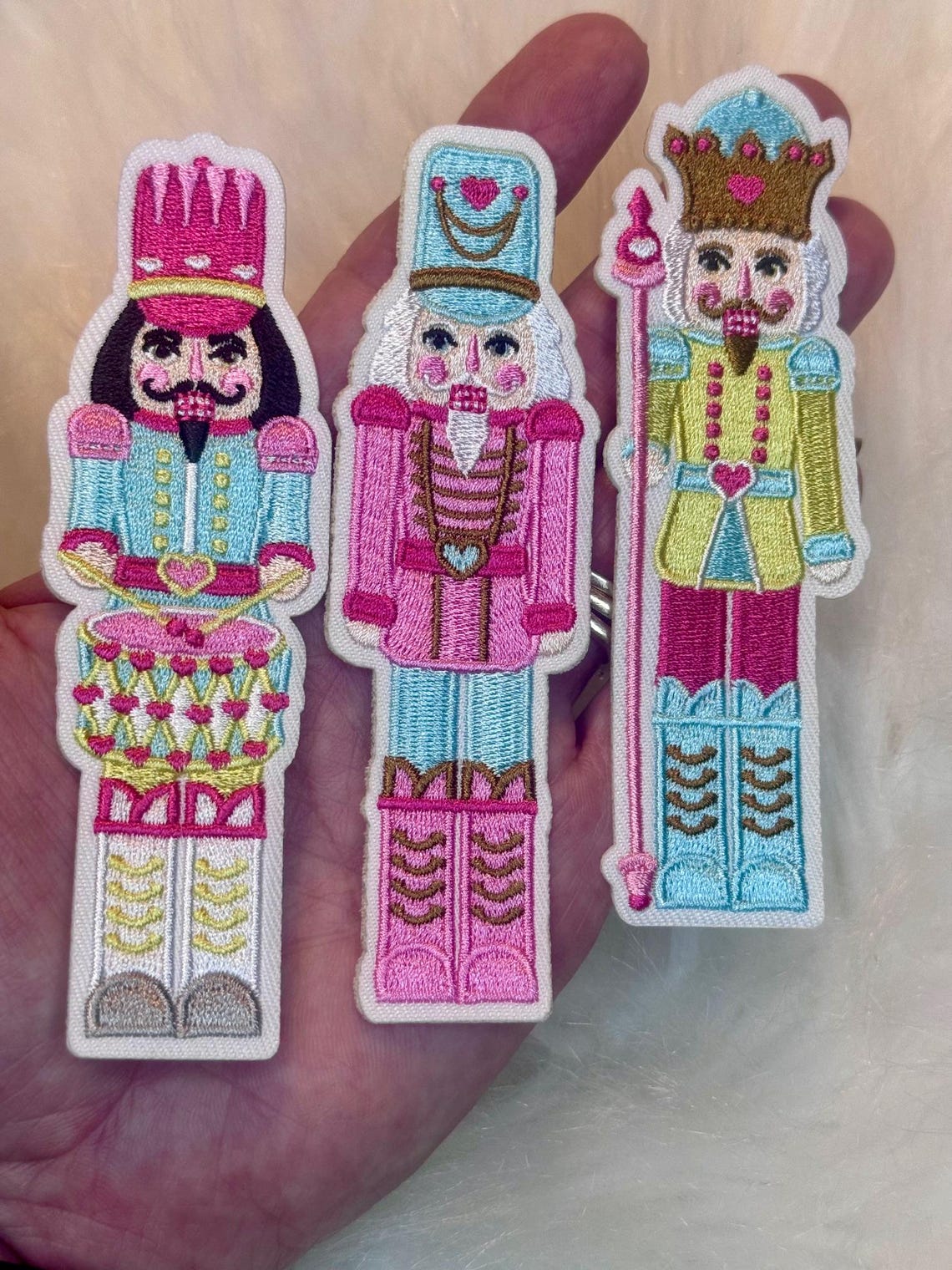 Nutcracker Patch Trio: 4" Custom Embroidery Iron-on Christmas Patch - Etsy