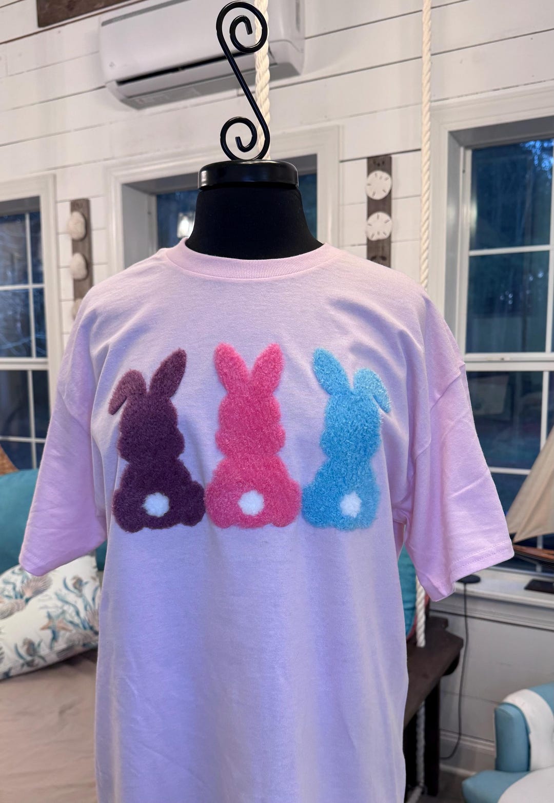 Fluffy Easter Bunny Iron on Patch, DIY Apparel - Etsy