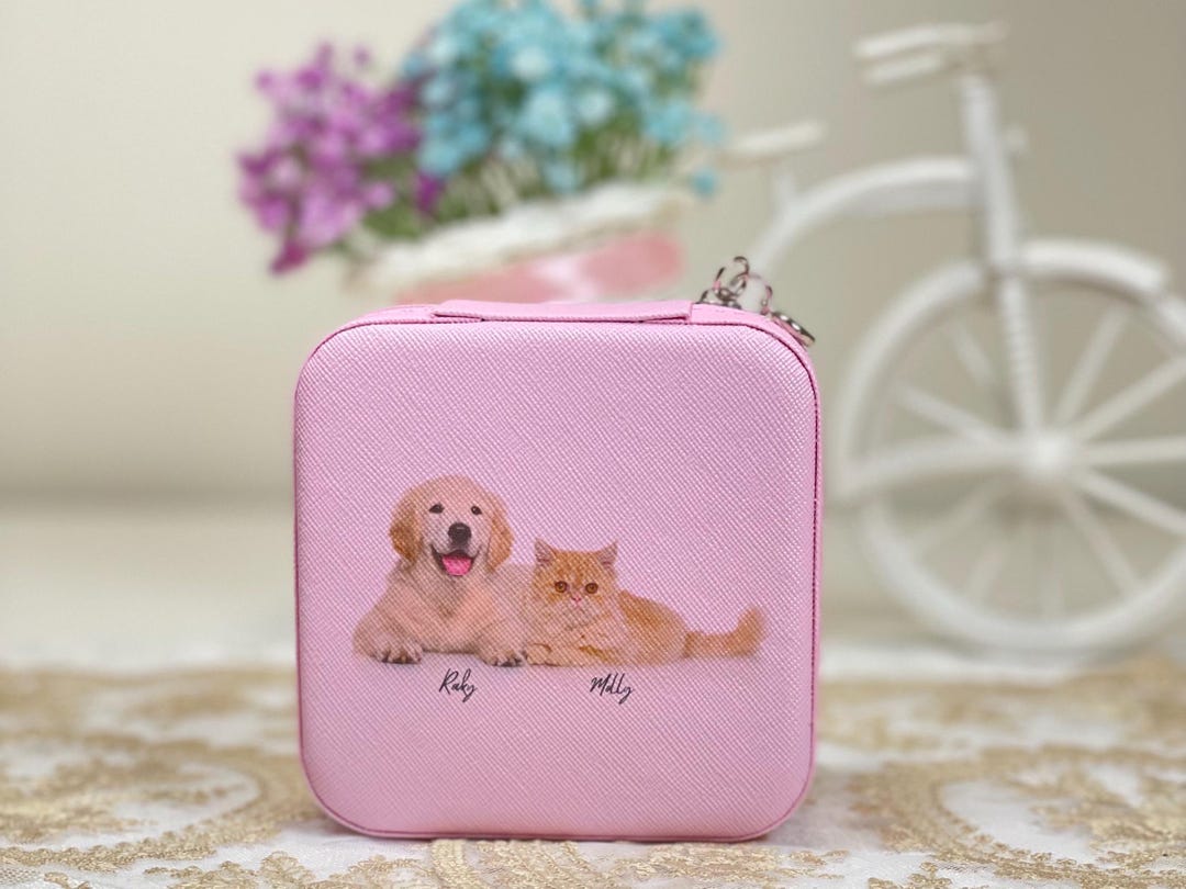 Custom Pet Hand Accessory Box Dog Photo Gift Mom and Daughter Present ...