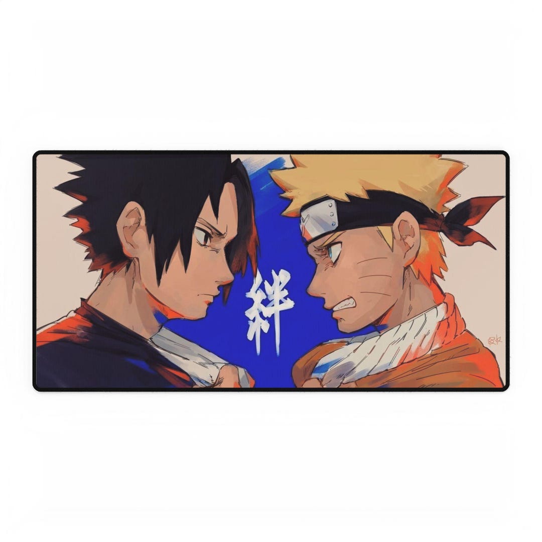Naruto and Sasuke Mouse Pad, Cool Desk Mat for Anime Fans, Gaming Desk ...