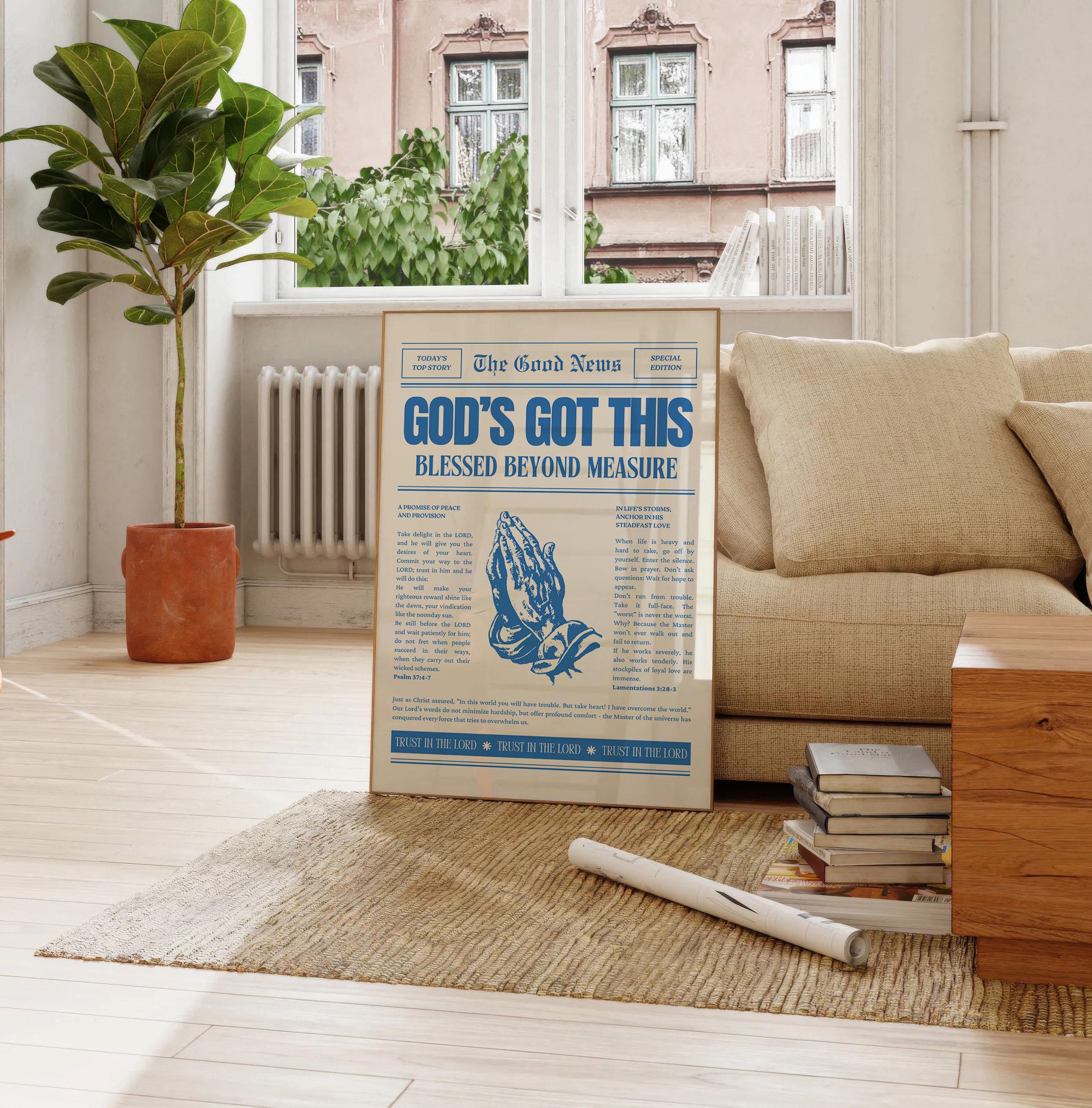 Retro Bible Verse Art Bible Verse Newspaper Print Aesthetic Christian ...