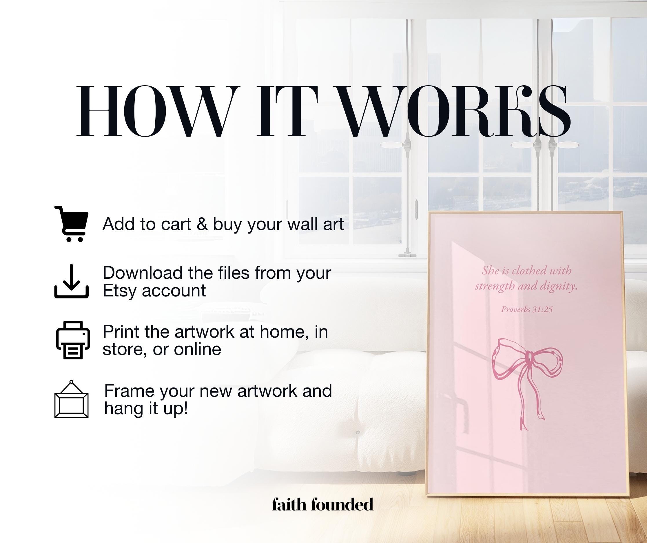 Proverbs 31:25 Wall Art Pink Christian Wall Art Girly Bible Verses ...