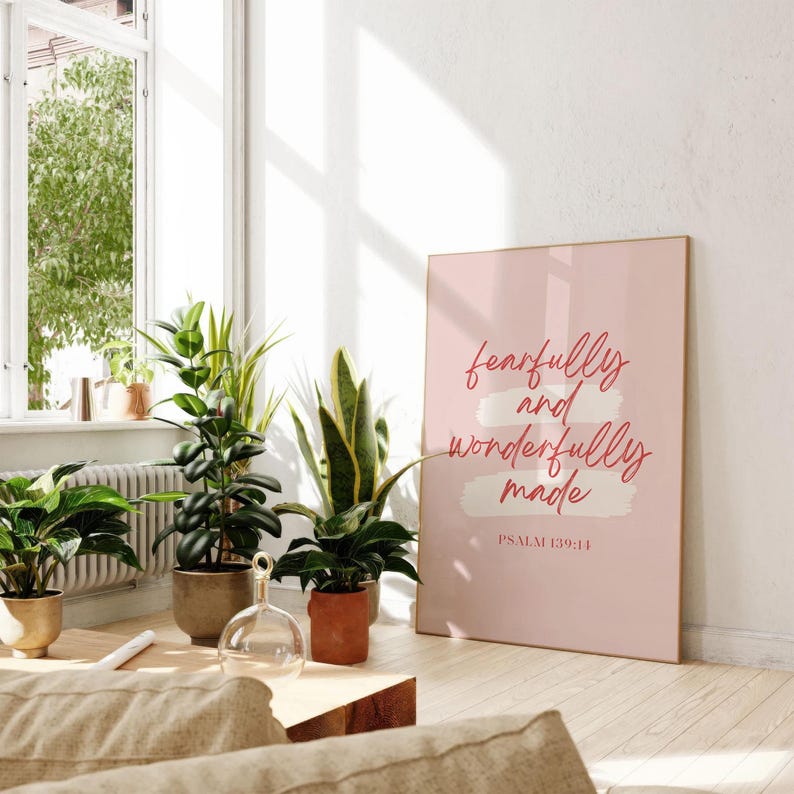 Fearfully and Wonderfully Made Wall Art Psalm 139 14 Print Christian ...