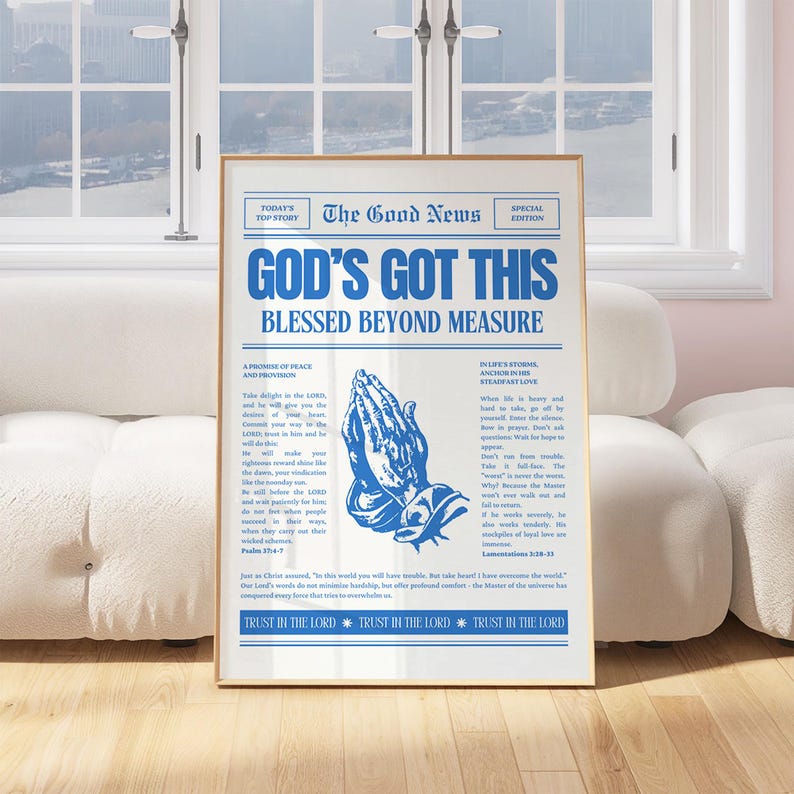 Retro Bible Verse Art Bible Verse Newspaper Print Aesthetic Christian ...