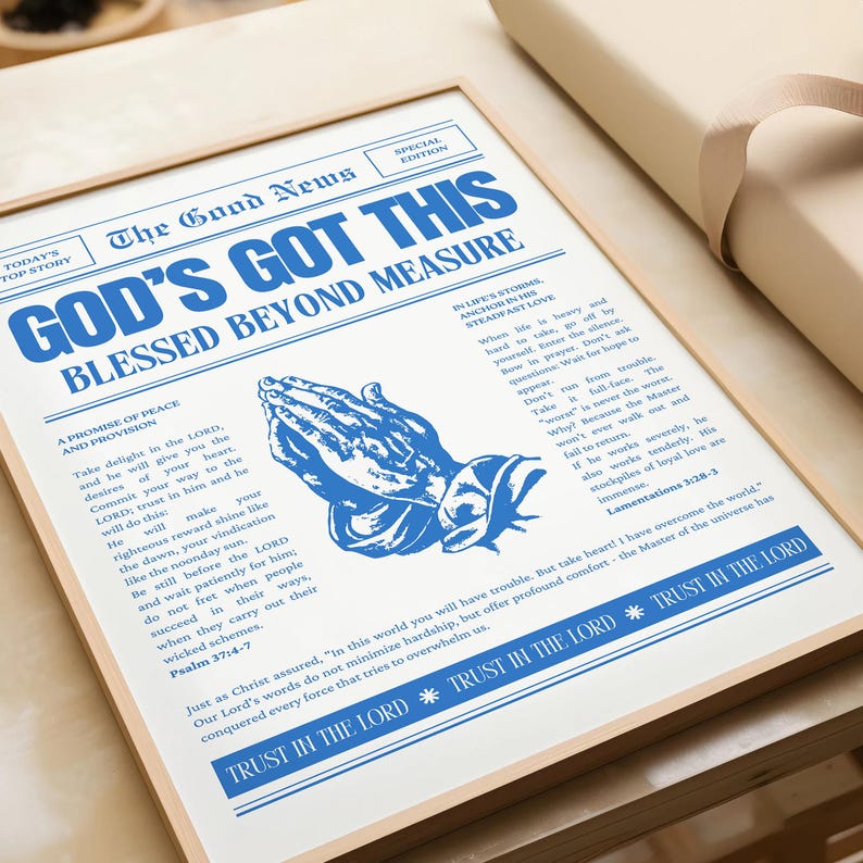 Retro Bible Verse Art Bible Verse Newspaper Print Aesthetic Christian ...