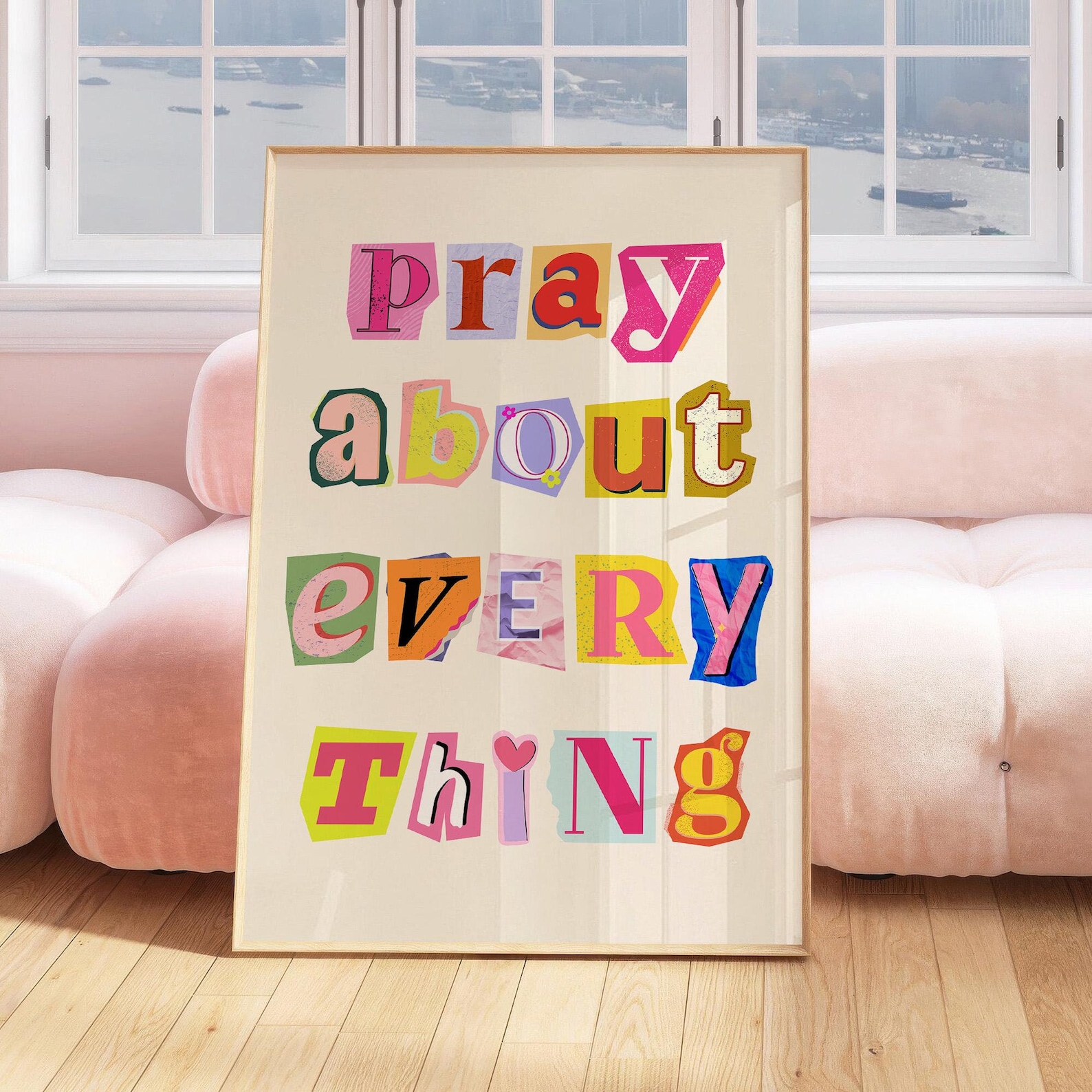 Pray About Everything Wall Art Magazine Retro Christian Wall Art Teen ...