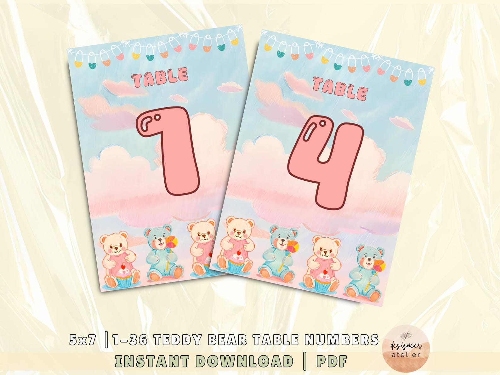 Baby Birthday Table Numbers Printable Baby Shower Table Numbers Sign ...