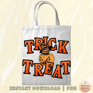 Kids Halloween Trick or Treat Tote Bag Png Girl Halloween Bag Png Cute ...