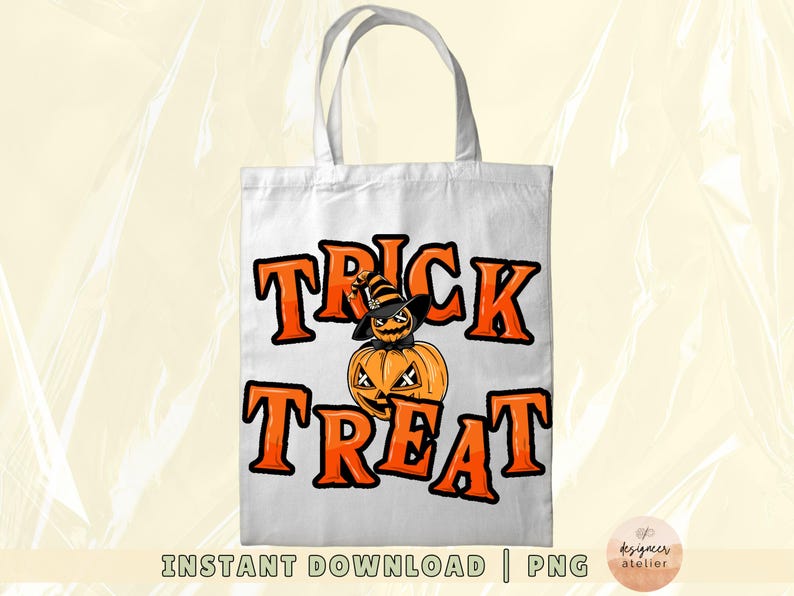 Kids Halloween Trick or Treat Tote Bag Png Girl Halloween Bag Png Cute ...