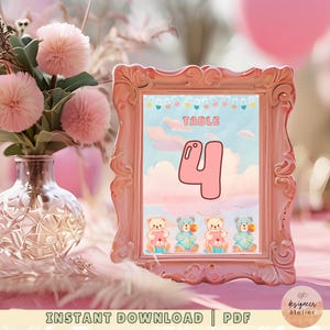 Baby Birthday Table Numbers Printable Baby Shower Table Numbers Sign ...