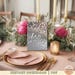 Silver Table Numbers Printable Modern Table Numbers Sign Elegant Table ...