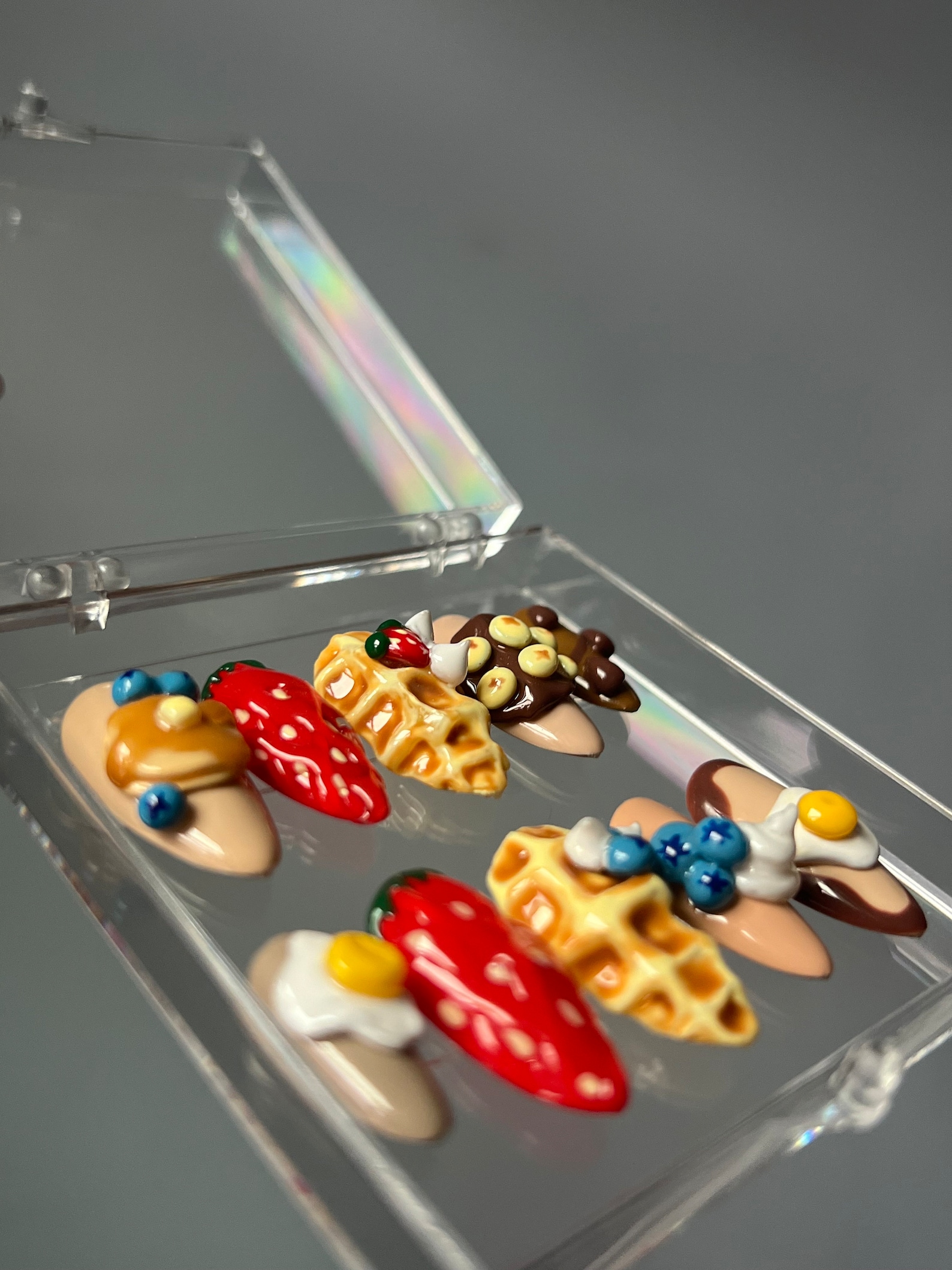 Breakfast Themed Nails Brunch Nails Press on Nails 3D Fruit Nails ...