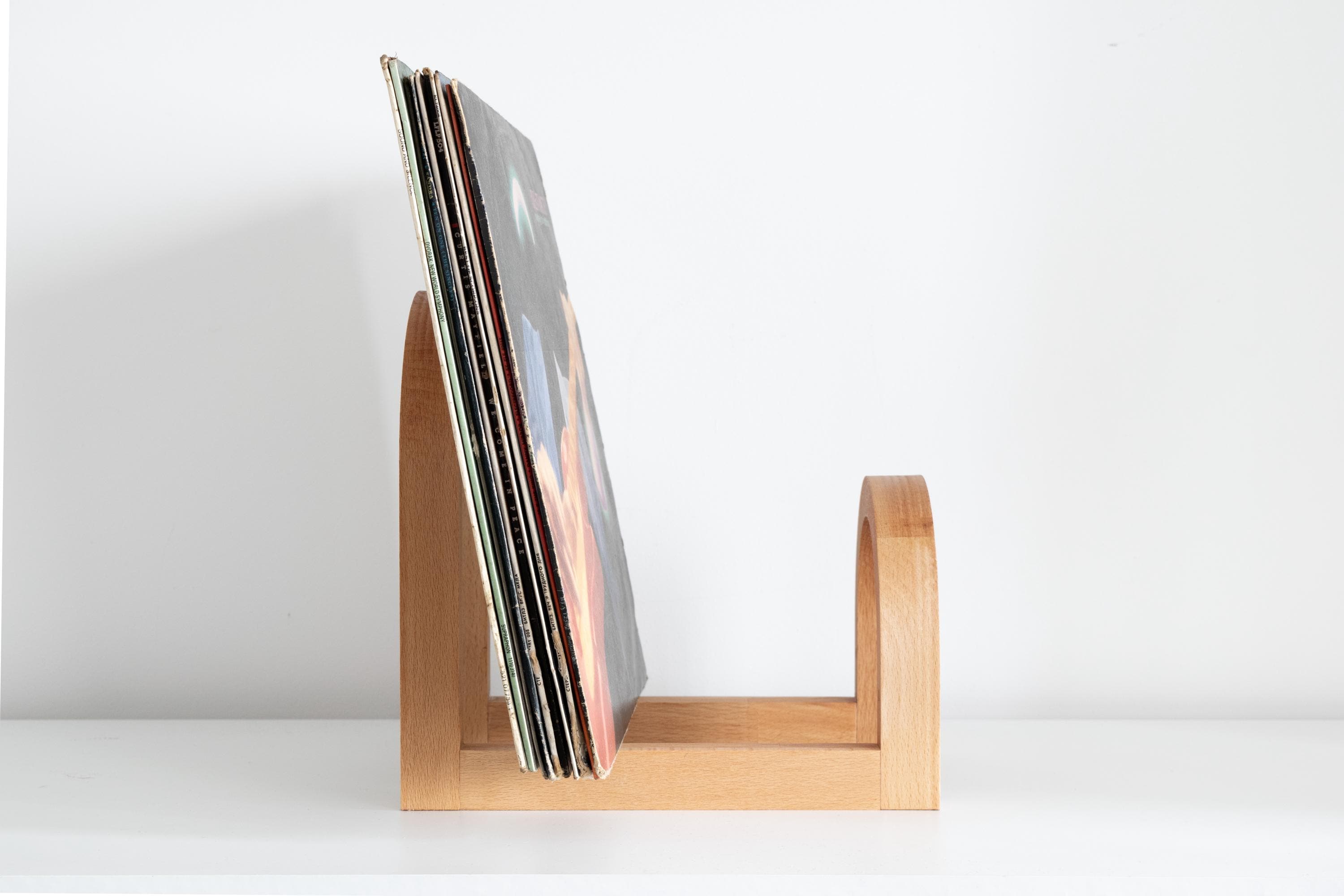 Vinyl Holder, Wooden Vinyl Storage Rack, Vinyl Records Holder, Record ...