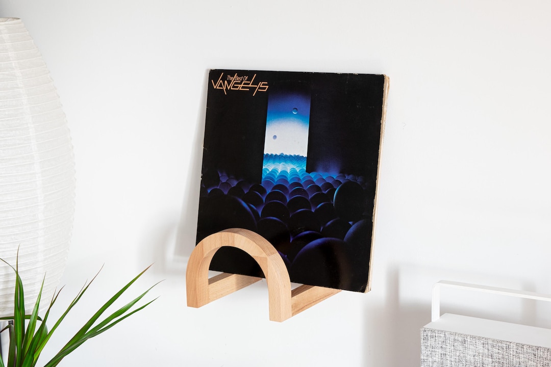 Wall Mounted Vinyl Holder, Wooden Vinyl Storage Rack, Wall Vinyl ...