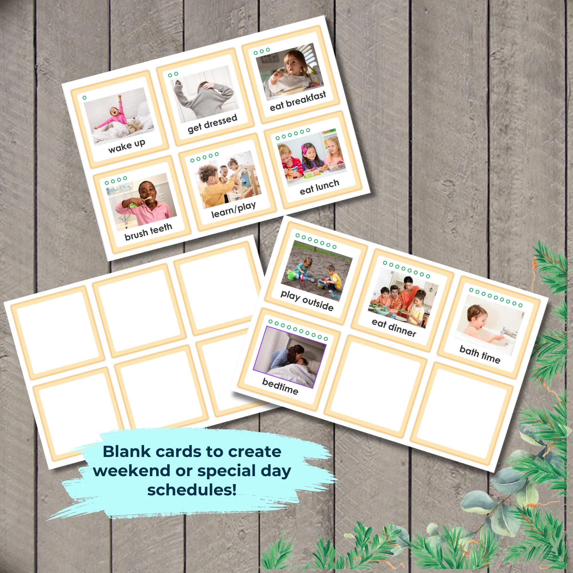 Daily Routine Picture Schedule | Montessori-inspired | Printable Visual ...