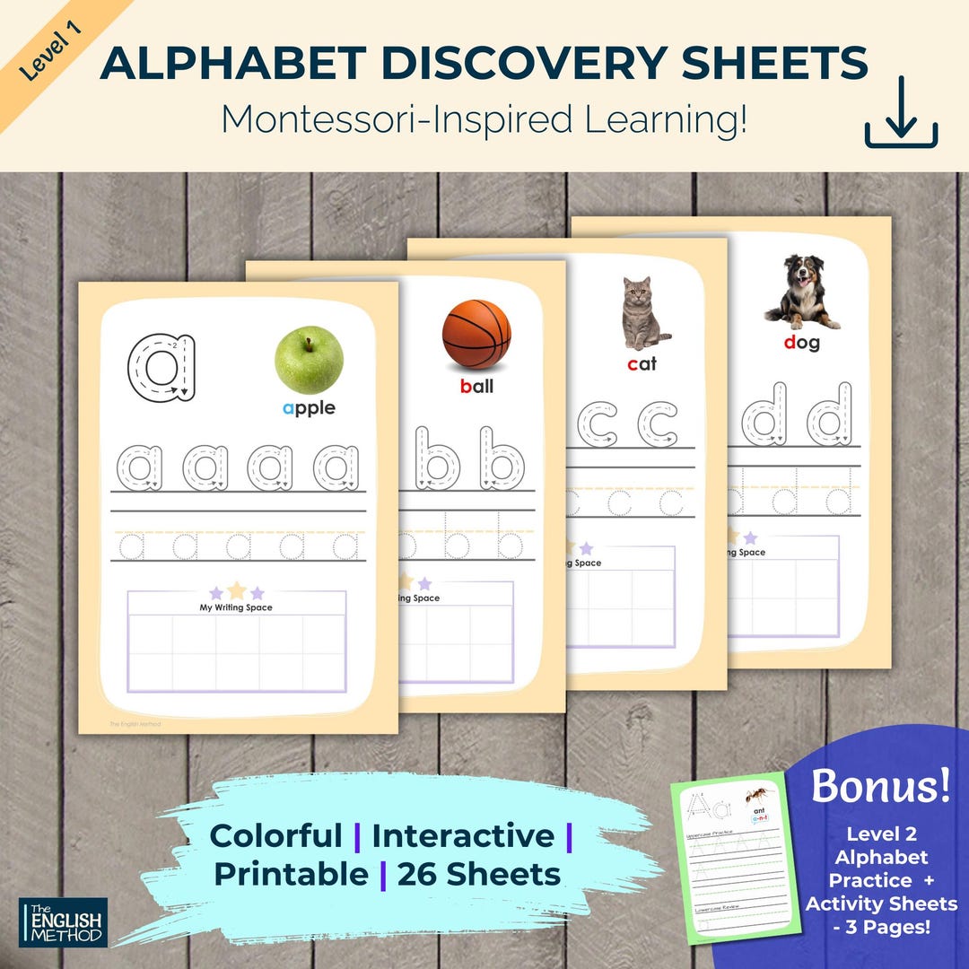 Alphabet Discovery Sheets | Montessori-inspired | Printable Lowercase ...