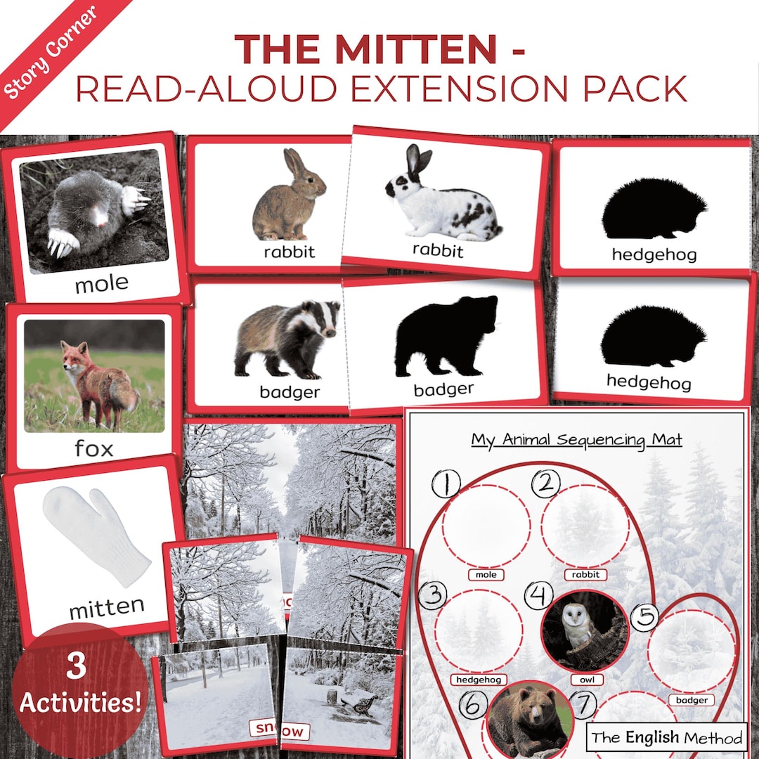 The Mitten Story Pack | Jan Brett | Montessori Learning Activities ...
