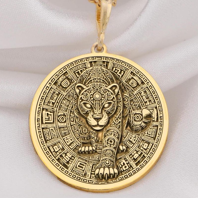 Mayan Jewelry Gold Necklace - Etsy