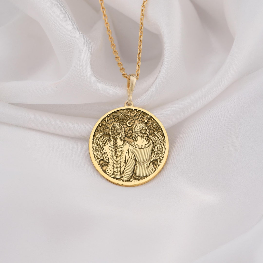 14K Solid Gold Friendship Necklace - BFF, Sisterhood, Silver Best ...
