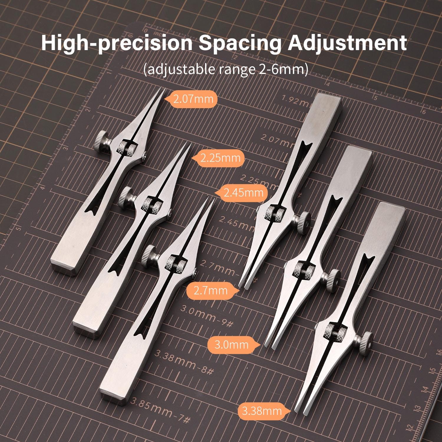 2-6mm Adjustable Pricking Iron Leather Punch Tools French Style Chisel ...
