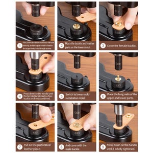 Hand Press Machine Button Installation Tool Manual Punch Grommet for ...