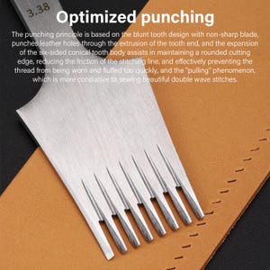 3nd Leather Chisel Punch French Style Flat Pricking Iron Stitching ...