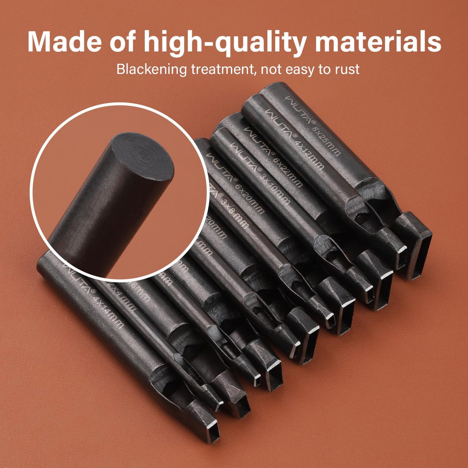 Rectangular Leather Hole Punch Set Flat Square Shape Anti-rust Leather ...
