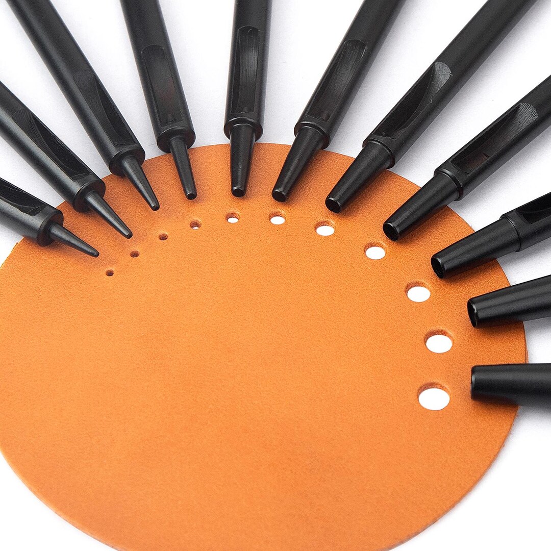 Plating Titanium Leather Holes Punch Set Circular Holes Edge Chiselt ...