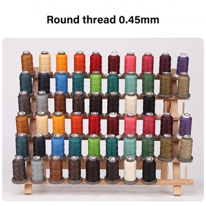 Leather Sewing Round Waxed Thread Polyester Round Wax Thread Hand ...