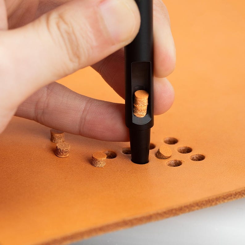 Plating Titanium Leather Holes Punch Set Circular Holes Edge Chiselt ...
