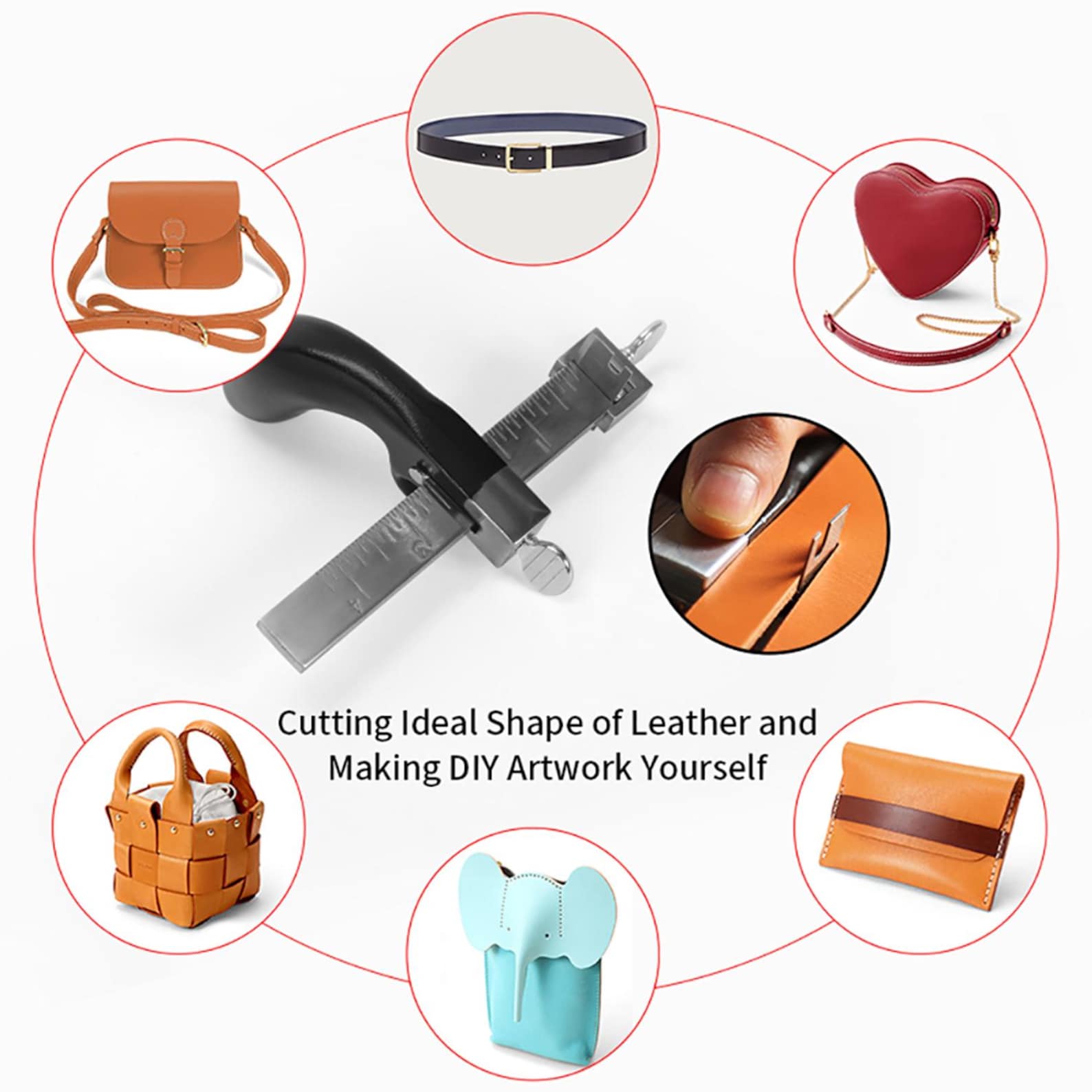 Leather Strap String Belt Cutter Sharp Cutting Tool Adjustable Hand DIY ...
