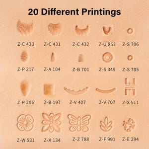 20PCS Leather Stamps Carving Tools Embossing Stamping Punch Kit Alloy ...