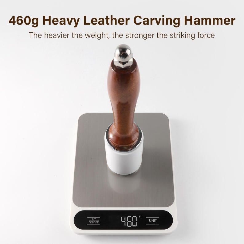 Professional Leather Mallet 460g Nylon Hammer Rubberchasing Round Maul ...
