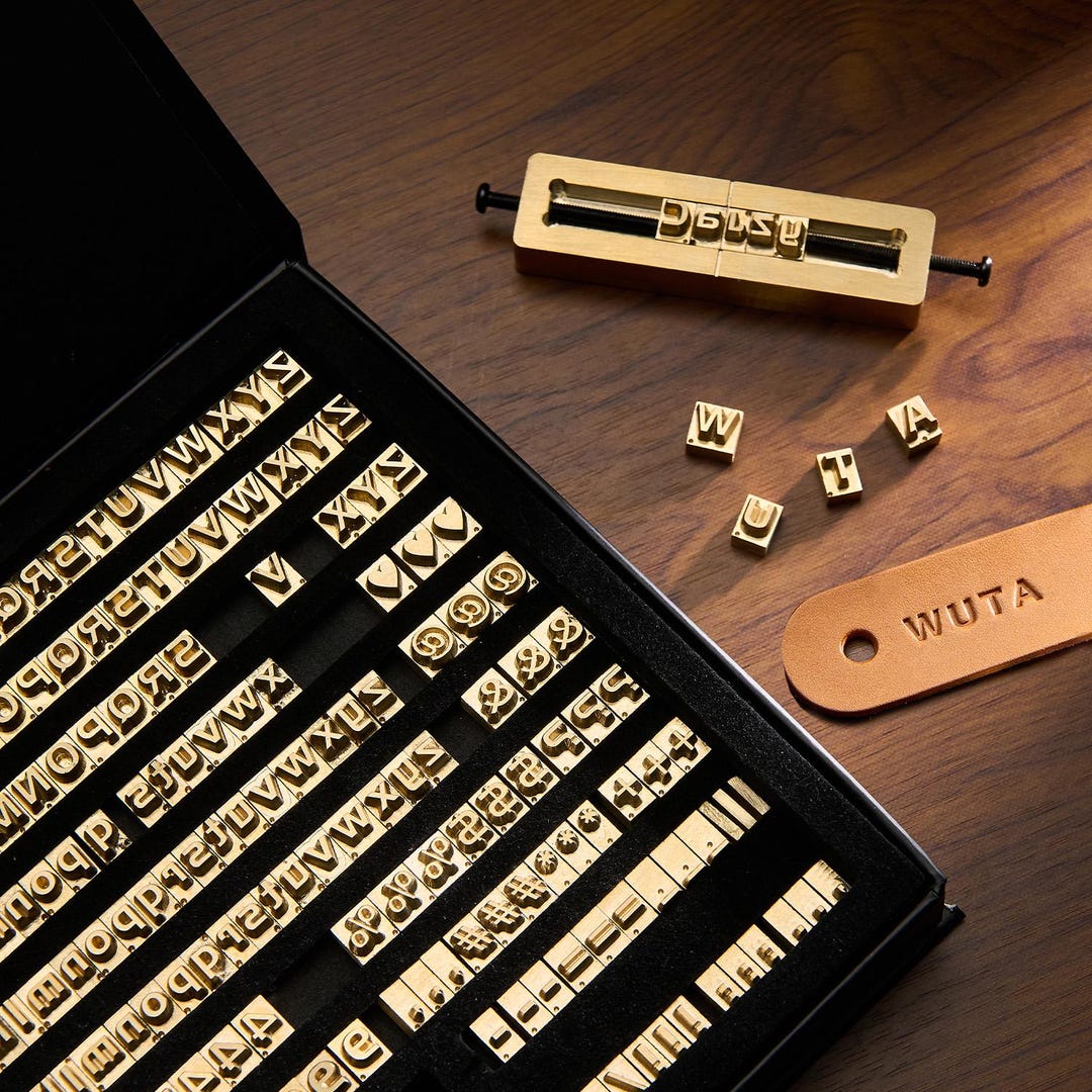 S2 Copper Brass Stamping Set Essential Letters Numbers Symbols Kit ...