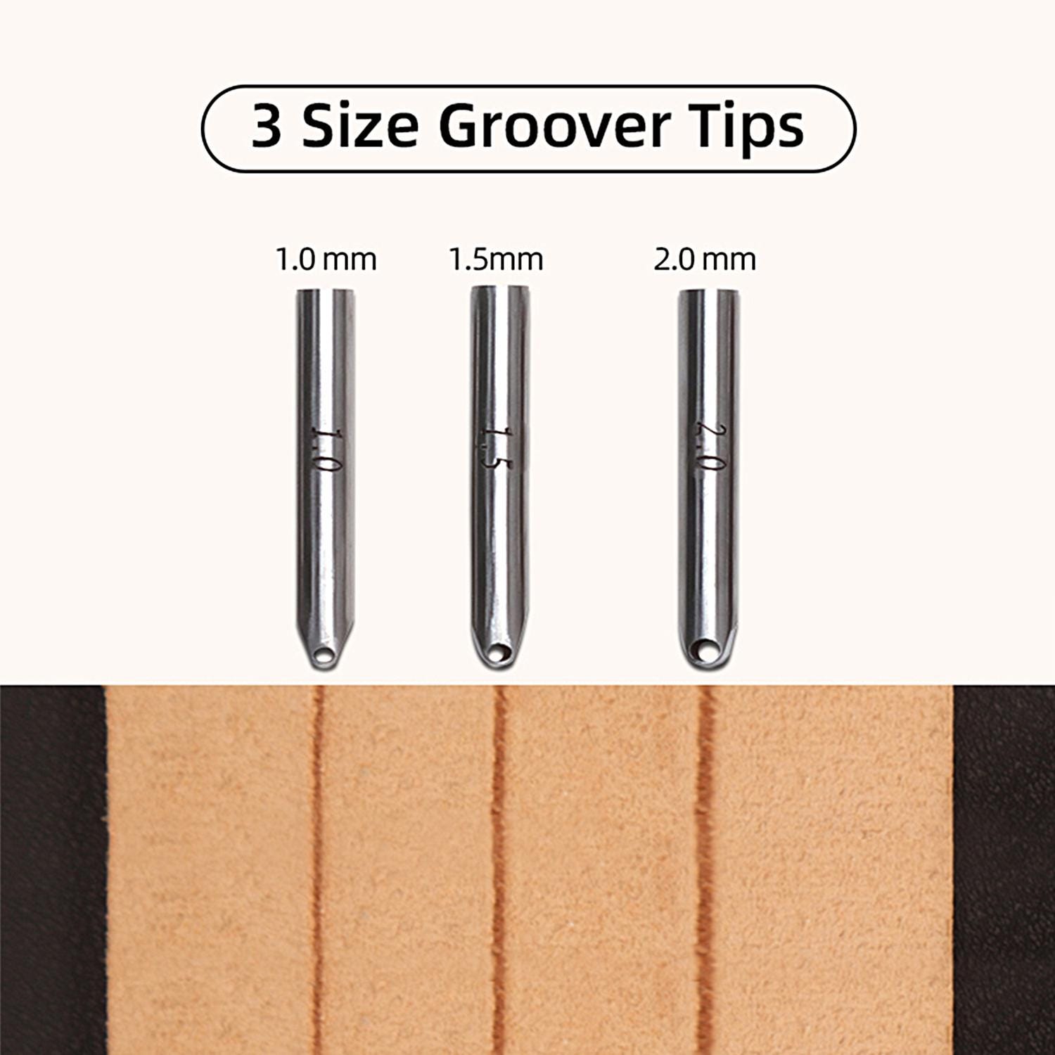 M390 Steel Head Leather Groover Tool Advanced Vegetable Tanned Edge ...